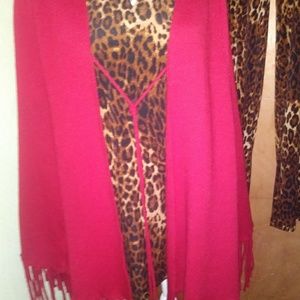 IMAN | Jackets & Coats | Iman Red Gorgeous Cape | Poshmark